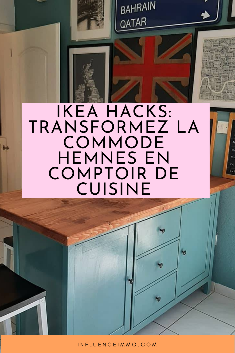Transformer La Commode IKEA HEMNES En Un Comptoir de Cuisine