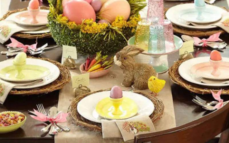 10 Idées Pour Réaliser Une Décoration de Tables Pour Pâques