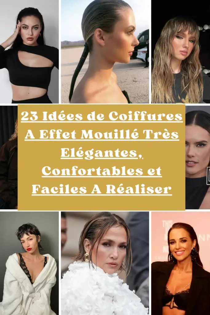 23 Idées Dé Coiffures A Effet Mouillée Rapides A Faire
